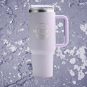 40 oz Tumbler with Handle and Straw, Vacuum Insulated Stainless Steel Travel Mug, Leak-Proof Iced Coffee Cup, Keeps Drinks Cold or Hot, Cupholder Friendly, Suitable for Gift (Charcoal)