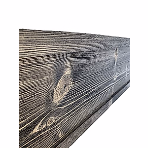 Rustic Mantle | Fireplace Mantel for Decor | Wood Mantel Shelf | Made in USA | Floating Shelf | Farmhouse Fireplace Surround | Long Shelf for Fireplace (Weathered Black, 60 Inch)