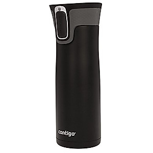 Contigo West Loop Stainless Steel Vacuum-Insulated Travel Mug with Spill-Proof Lid, Keeps Drinks Hot up to 5 Hours and Cold up to 12 Hours, 20oz Matte Black