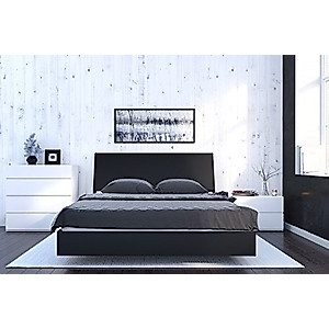Nexera Platform Bed, Black, Queen