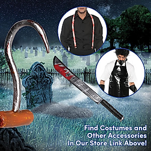 UNDERWRAPS Faux Foam Meat Hook - Halloween Prop Meat Hook, Fake Accessories for Adults, Halloween Decorations, Cosplay Toy Hooks, Weapon Costume Foam Hook