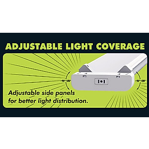 Generic 4-ft 10,000-Lumen LED Shop Light with Adjustable Light Tubes White Finish 5000K Daylight (FXSL055AMFLE/100)