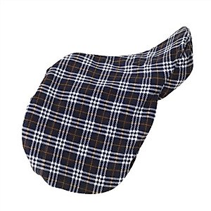 CENTAUR ER Fleece Saddle Cover - Size:One Size Color:Blue Corn Plaid