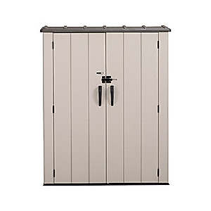 Lifetime 60280 Vertical Storage Shed, Desert Sand