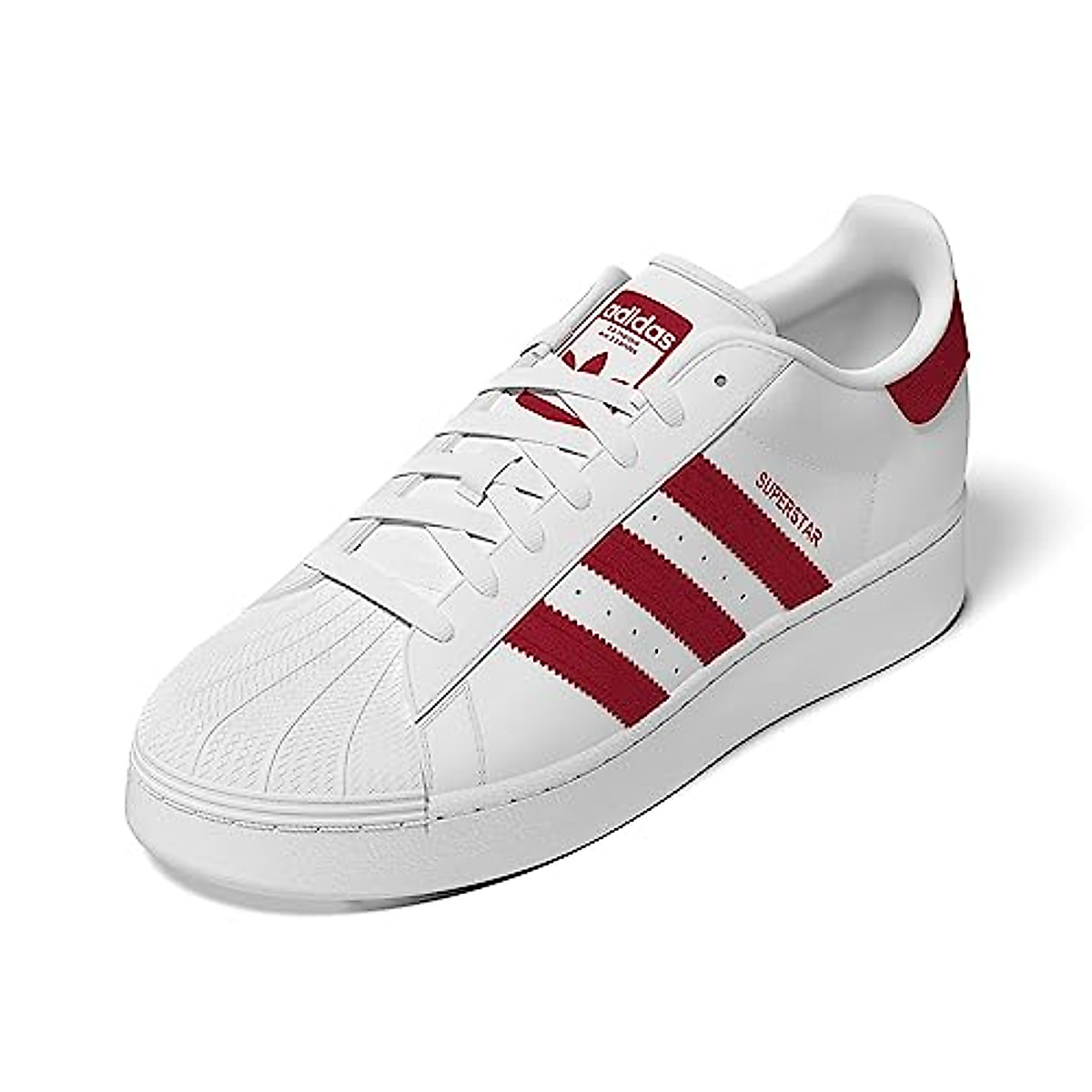 adidas Originals Superstar XLG White/Better Scarlet/Footwear White Men's 10.5, Women's 11.5 Medium