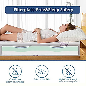 Twin Size Mattress in a Box, 10 inch Bed Mattresses Made in USA with Knit Cover, Cooling Gel Green Tea Memory Foam, Medium Firm