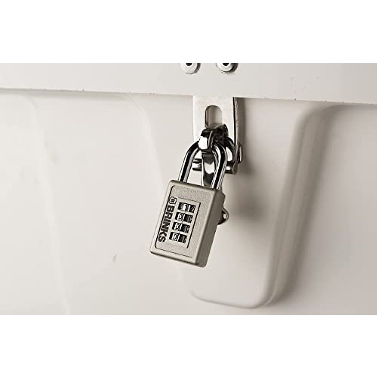 BRINKS - 40mm 4-Dial Resettable Sports Padlock - Zinc Die-Cast Body with Chrome Plated Shackle, Navy