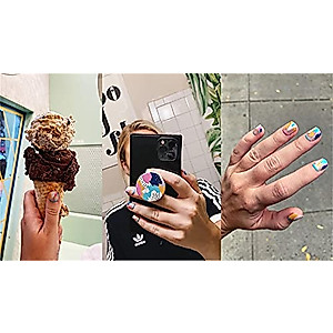 Foldable Cell Phones Stand and Tablets Holder ( 3 Pack ) - Heart Rose Gold Geometric