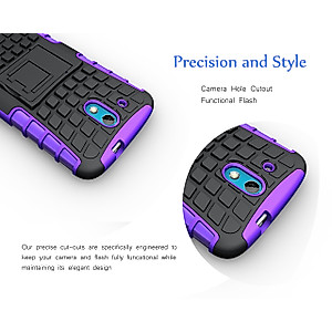 HTC Desire 526 Grenade Combat Case by ElBolt - Purple with Free HD Screen Protector