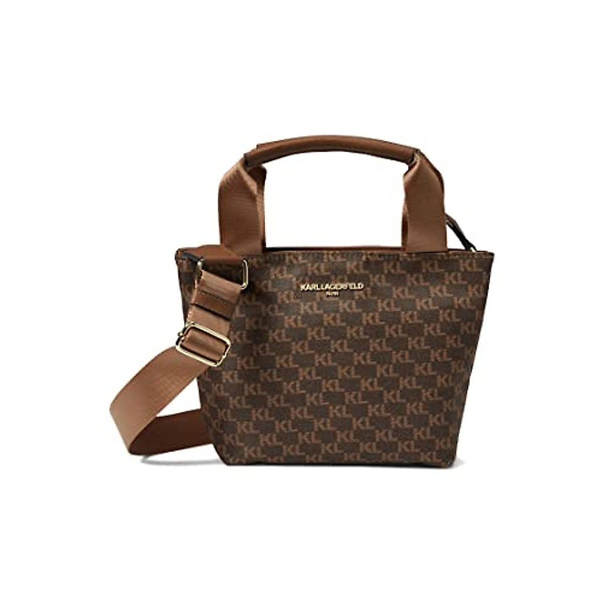 Karl Lagerfeld Paris Amour Essential Crossbody, Brown/Khaki