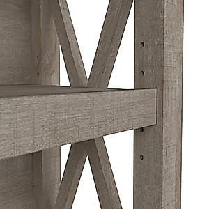 Bush Furniture Key West Small 2 Bookcase in Washed Gray