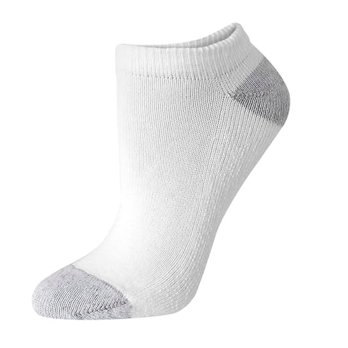 Hanes womens Plush Comfort Toe Seam No Show Socks, 6-pair Pack fashion liner socks, White, Shoe Size 5-9 US