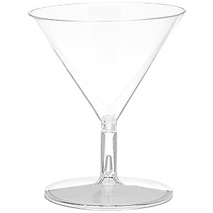 Clear Mini Plastic Martini Glasses | 20 Ct. | 2 oz.