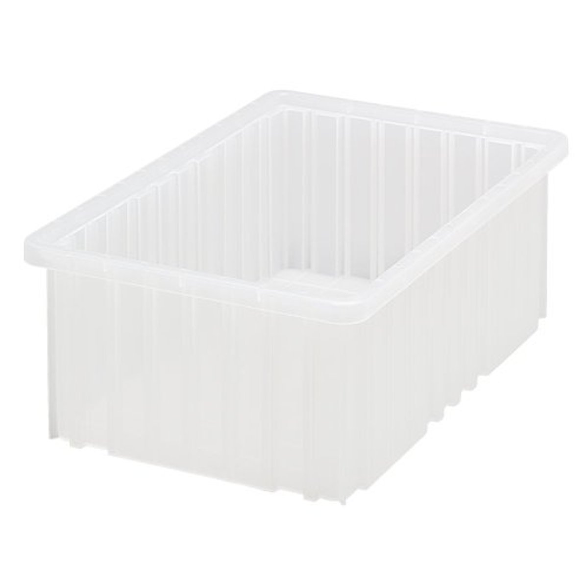 Quantum Storage Systems Storage Quantum DG92060CL Dividable Grid Container, 16.5" Length, 10 7/8" Width, 6" Height, Clear, Pack of 8, 16-1/2" L x 10-7/8" W x 6" H, 8 Count
