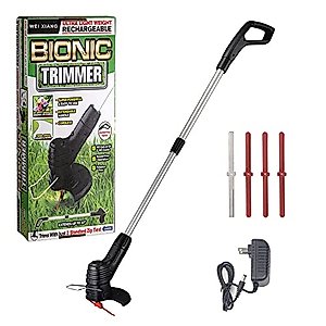 Handheld Cordless Electric Grass Trimmer Portable Foldable Lawn Mower Weed Eater with Charger,Length Adjustable Lawn Edger Brush Cutter for Home Garden,Lawn,Yard