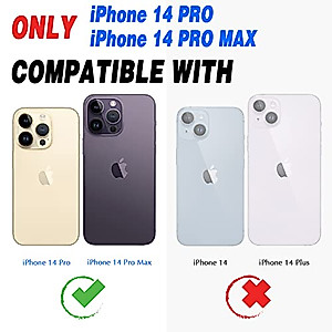 Potok [3 Pack] Tempered Glass Camera Lens Protector for iPhone 14 Pro/ 14 Pro Max, [Case Friendly][Scratch-Resistant][Night Shooting Mode] Camera Screen Protector