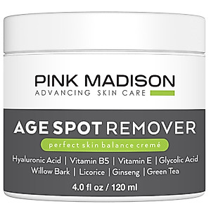 Pink Madison Dark Spot Corrector Best Age Spot Remover Treatment for Face Hands Body Circle 4 Ounce Cream