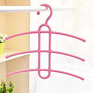 Fabric Storage Containers with Lids Multiple Shirt Hangers in One Space Saving Plastic 5 Pack Durable Multi Functional Non Slip Clothes Hangers Closet Drop Front Box Sweater (Coffee, One Size)