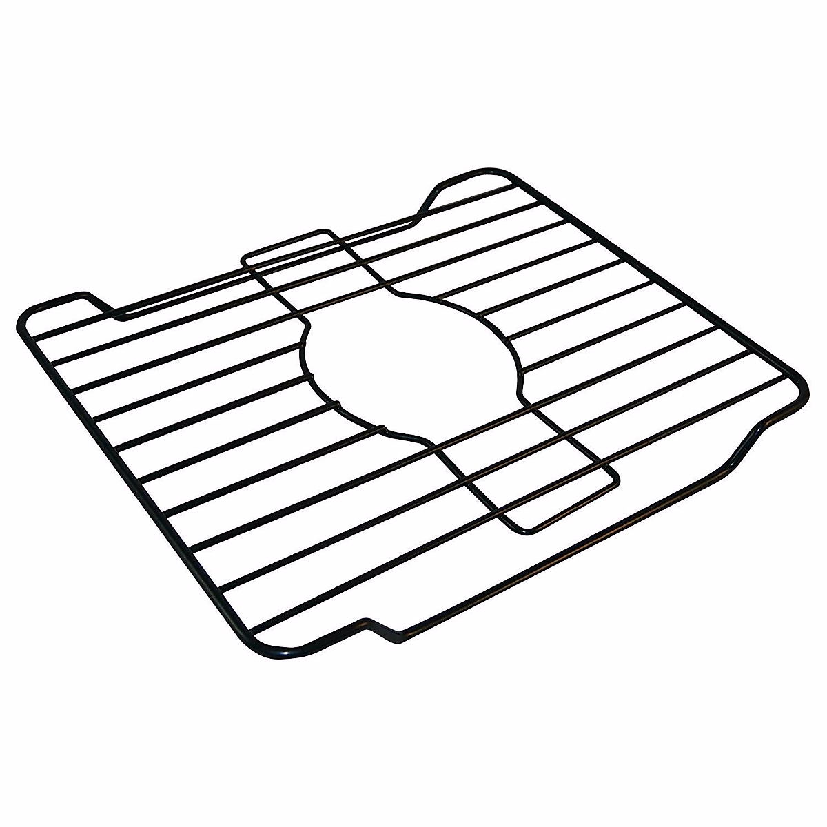 Dependable Industries Vinyl Coated Sink Protector Grid Black Insert Rack 10" x 12" x 1"H Size Small