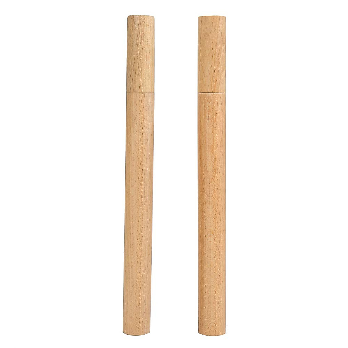 Portable Wooden Chopsticks Storage Box,plplaaoo Chopsticks Storage Case,25x2cm Reusable Wooden Chopsticks Storage Tube Pipe Carrier for Home,Outdoor Picnic