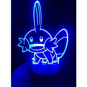 Custom Engraved Acrylic Mudkip LED Sign with light up base