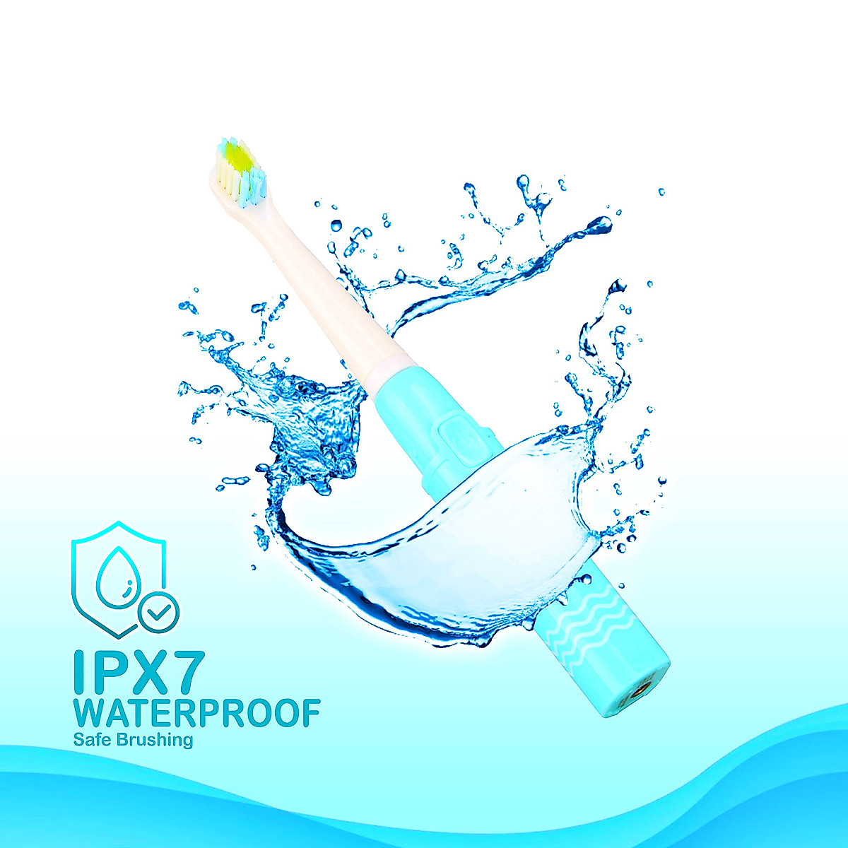 Dr. Ryan Kids Children's Electric Sonic Toothbrush Rechargeable with Extra Soft Bristles Heads, Soft Tongue Cleaner, Smart Timer and 3 Modes