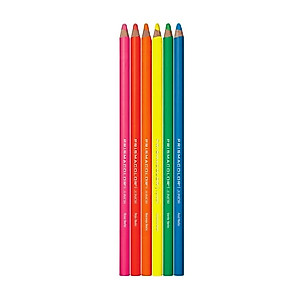Prismacolor Neon Colored Pencils Set, 6 count, Junior 4.0mm