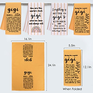 OCCdesign Gifts for Grandma - Unique Kitchen Dish Towels, 24 x 16 Inch Set of 4 for Nana, Gigi
