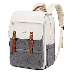 LOVEVOOK Laptop Backpack for Women Stylish Vintage Travel Backpack Purse 15.6 Inch Large Teacher Nurse Bag with USB Port Anti Theft Computer Backpack for Work Business College