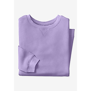 Woman Within Women's Plus Size Fleece Sweatshirt - 3X, Black