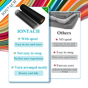 Black Tulle Crystal Organza Fabric Rolls 12 Inch by 50 Yards (150 feet) Sheer Fabric for DIY Tutu Bow Halloween Decoration Baby Shower Birthday Party Wedding Christmas Craft Supplies