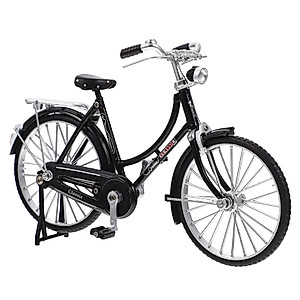SEWACC Bike Model Alloy Bicycle Ornament Mini Bike Decoration Retro Style Finger Bike Sculpture Miniature Bike for Home Office Decor