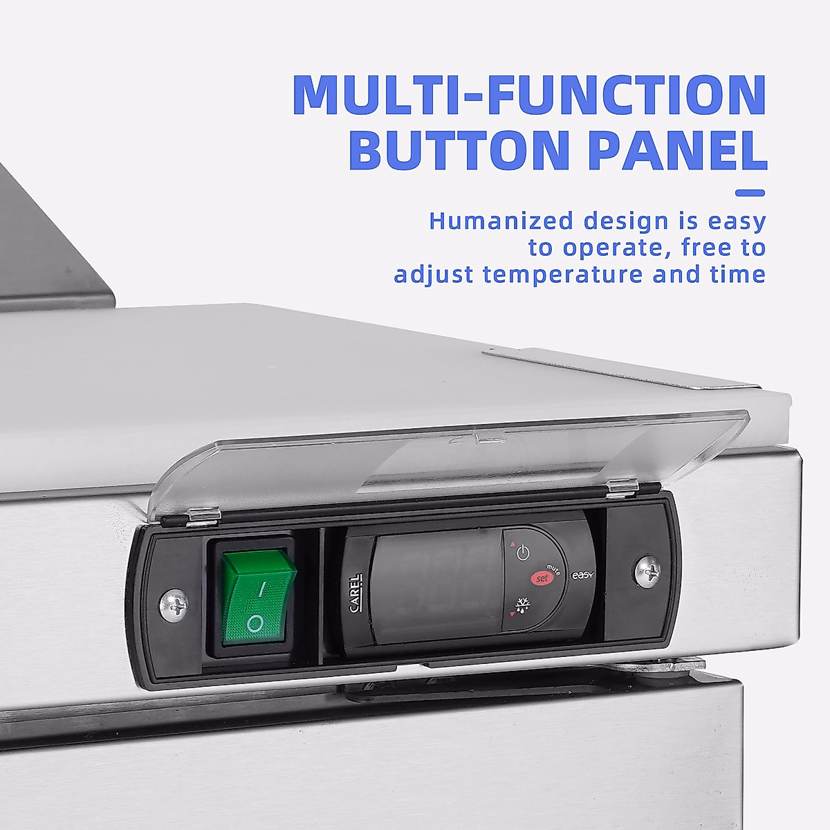 JINSONG 72" Refrigerator Sandwich & Salad Prep Table, Stainless Steel Refrigerated Food Prep Station, 20 cu. ft with Cutting Board and 18 Pans for Restaurants, Bar, Shops, etc