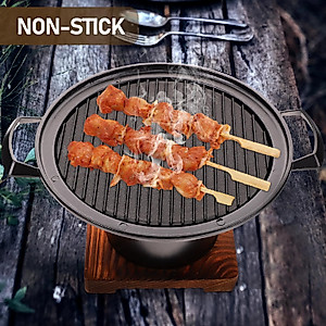 DOITOOL Portable Bbq Grill Japanese Hibachi Grill Indoor Outdoor Charcoal Grill Outdoor Grill Pan Roaster Nonstick Yakiniku Grill Portable Grill Outdoor Cooking Accessories Grilling Accessories