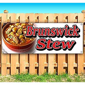 Brunswick Stew Banner 13 oz | Non-Fabric | Heavy-Duty Vinyl Single-Sided With Metal Grommets