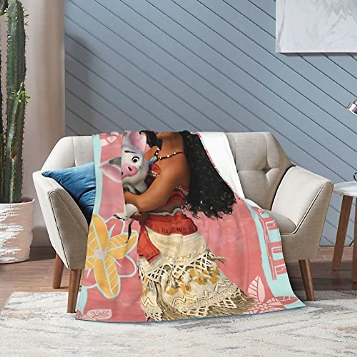 Moana Blanket Super Soft Flannel Lightweight Plush Cozy Sofa Throws Blankets 50"x40"