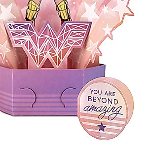 Hallmark Wonder Woman Paper Wonder Pop Up Musical Birthday Card (Plays Wonder Woman Theme)