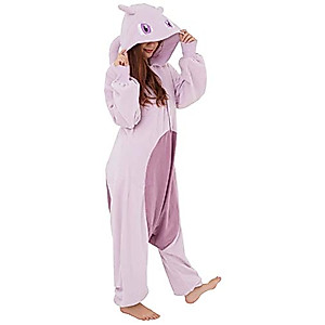 Mewtwo Pokemon Kigurumi Onesie (Adult One Size Fits All) Purple