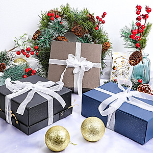 WILLBOND 98 Yards 5/8 Inch White Sheer Organza Ribbon for Gifts Wrapping Organza Satin Chiffon Ribbon for Wedding Bouquet, Decoration, Craft