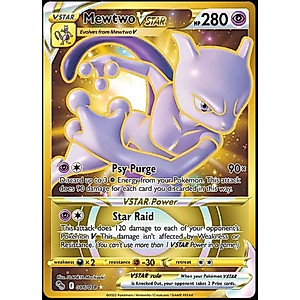 Mewtwo Vstar 086/078 - Pokemon Go - Gold Secret Rare Card