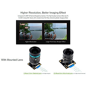 Bicool IMX477 Sensor 12.3MP Camera for Compute Module 3/ CM3 Lite/ CM3+ / CM3+ Lite/Jetson Nano,Supports C/CS Lenses,High Resolution High Sensitivity