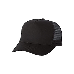Mega Cap Five-Panel PET Mesh Back Trucker One Size Black