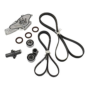 Timing Belt & Water Pump Kit Compatible with Hon-da Acc-ord Od-yssey Pil-ot Rid-geline Ac-ura MDX RDX RL 19200-RDV-J01 19200-RDM-A02 19200-RDM-A01 Weonefit