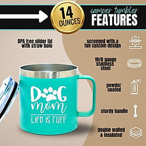 Dog Mom Coffee Mug - Dog Lovers Gifts for Women - Dog Mom Insulated Cup, Tumbler - Great Dogs Themed Gifts for Christmas, Birthday, Best Cups and Mugs for New Dog Mom, Things for Dog Lovers