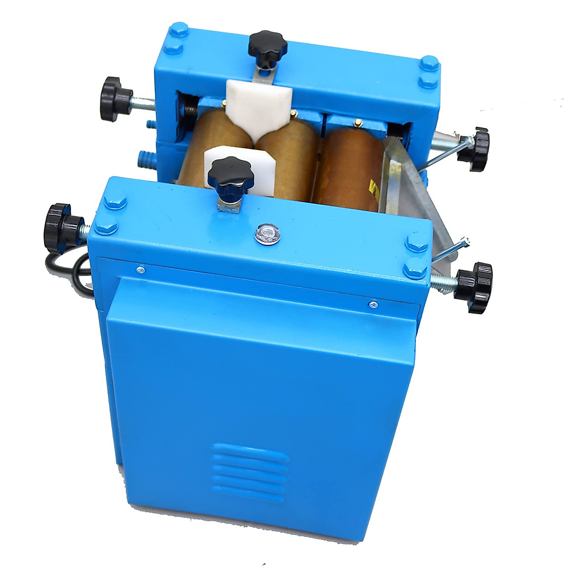 EQCOTWEA Laboratory Grinder Electric Three Roll Grinding Milling Machine 750W Ink Paint Pigments Miller Lab Application with Chilled Alloy Casting Rollers