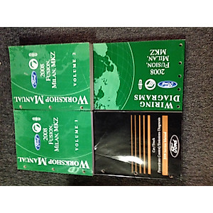 2008 Ford Fusion Lincoln MKZ Milan Service Shop Repair Manual Set W PCED & EWD