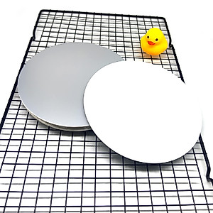 Mombake Cake Boards Rounds, 10-Pack Cake Stands Circle Base Cardboard Cakeboard(Silver, 6-Inch)