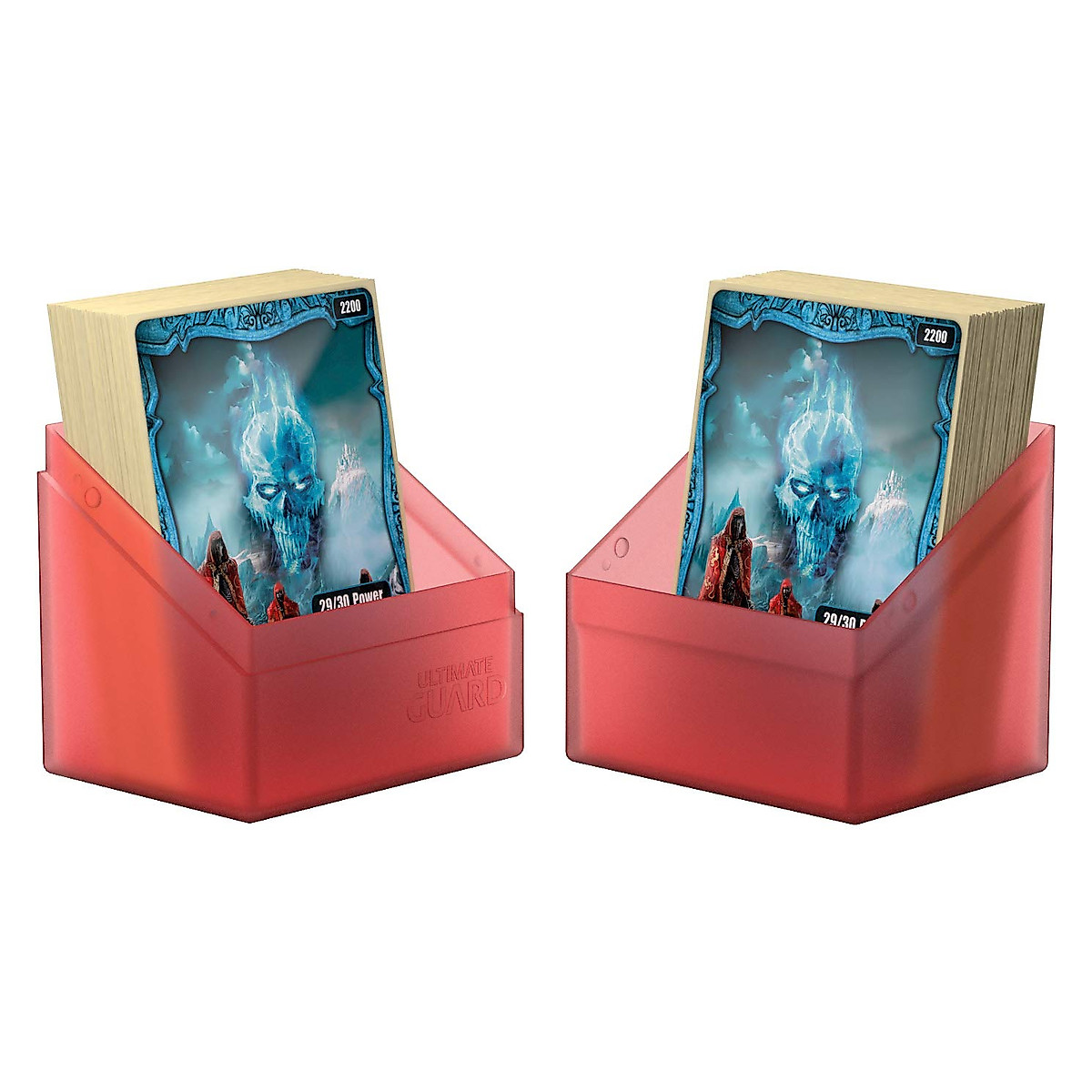 Ultimate Guard Boulder 80+, Deck Case for 80 Double-Sleeved TCG Cards, Ruby, Secure & Durable Storage for Trading Card Games, Soft-Touch Finish