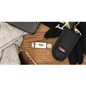 Picture Keeper USB Flash Drive Key Chain Holder with Anti-shock and Water-Resistant Material, 2-Drive Capacity, Easy Clip Key Chain (Black)