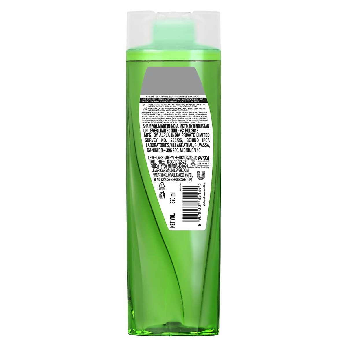 Sunsilk Green Tea & White Lily Shampoo, 370 ml